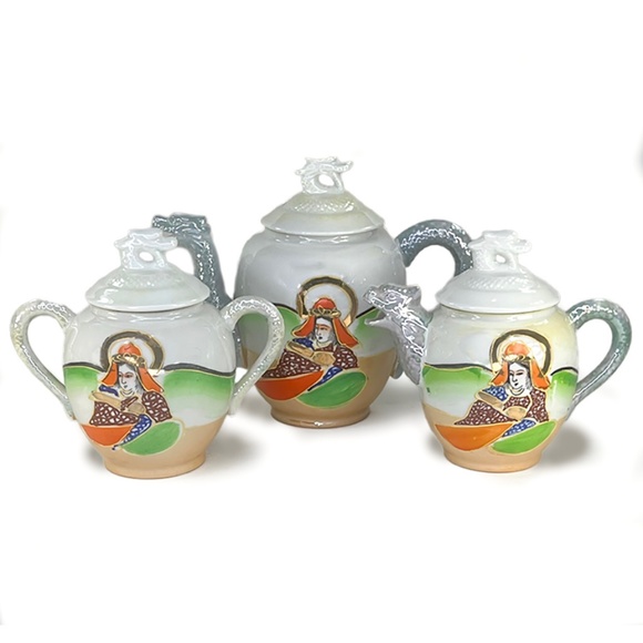 Mepoco Ware | Dining | Mepoco Porcelain Japanese Lusterware Dragon Tea ...